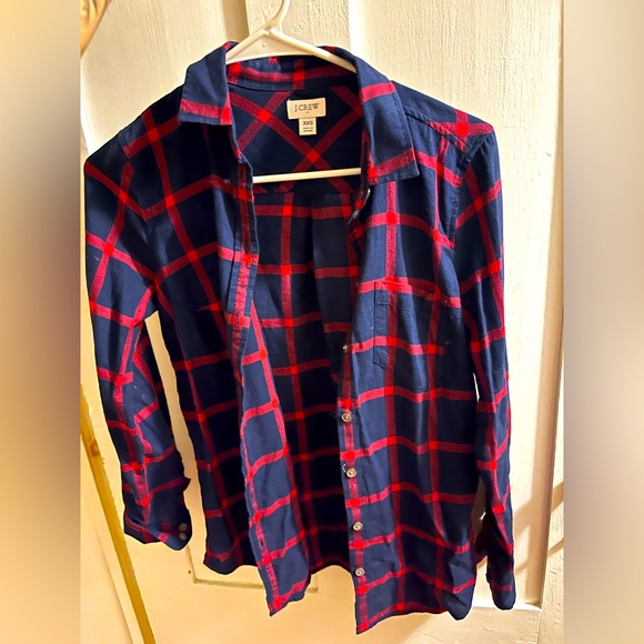 J. Crew | Tops | J Crew Flannel Shirt | Poshmark